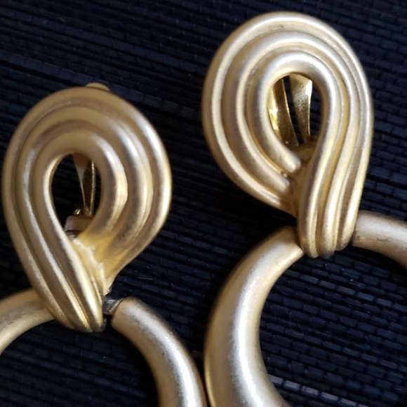Erwin Pearl | Jewelry | Vtg Large Erwin Pearl Gold Earrings | Poshmark